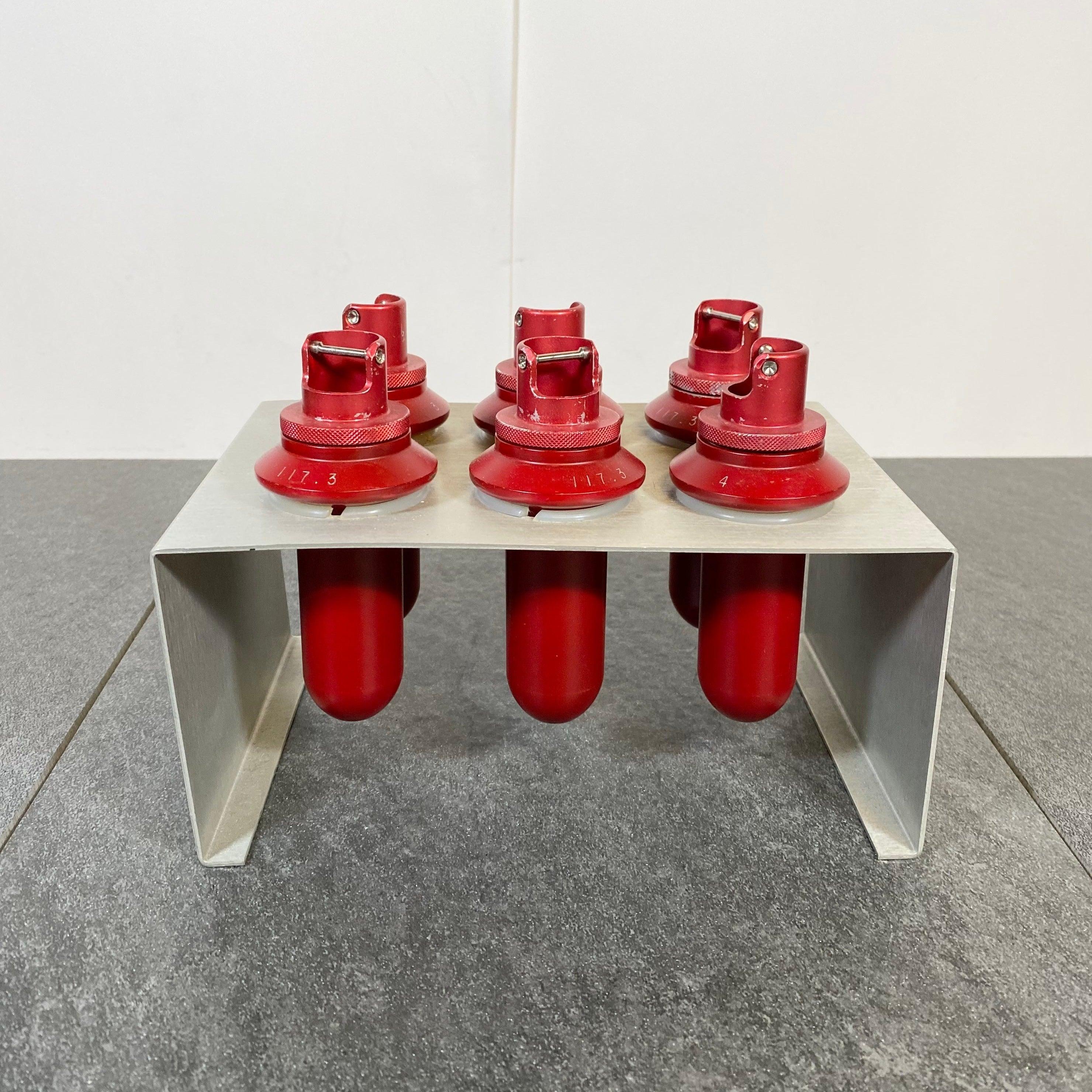 Beckman Centrifuge Swing Rotor Bucket 6 Tubes 117.3 With Holder 331186 ...